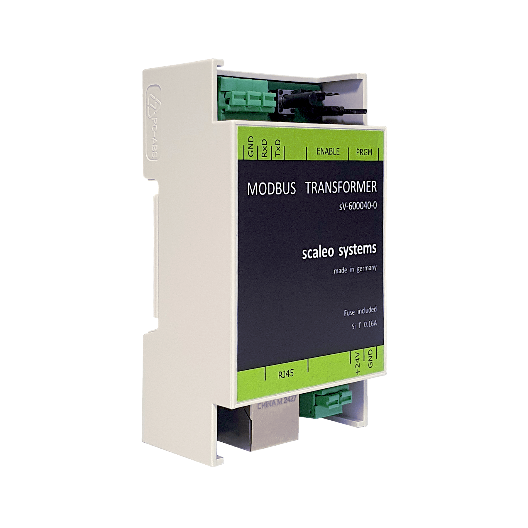 Modbus-Transformer RJ45 - Federkraftklemmen in Hutschienengehäuse ...